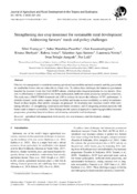 Strengthening rice crop insurance for sustainable rural development ...